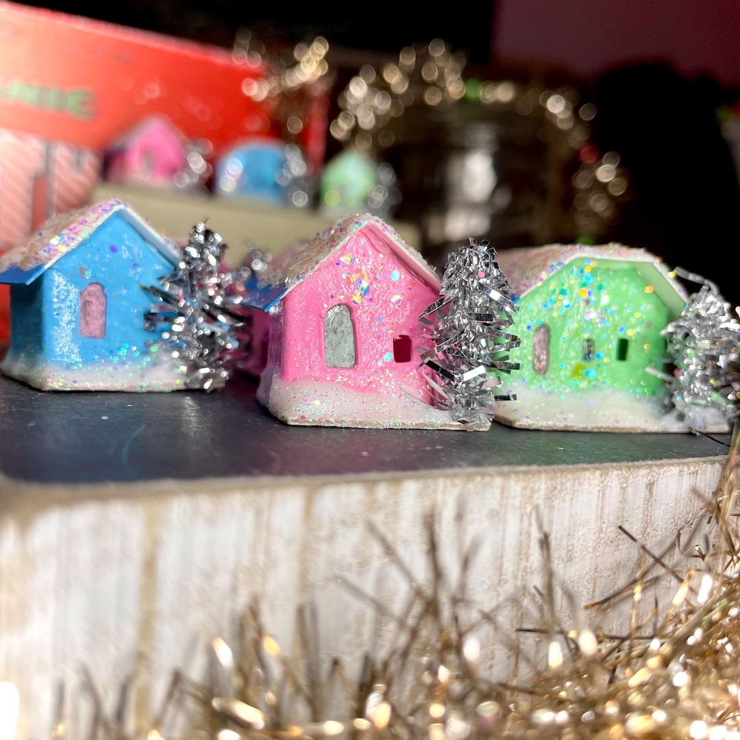Putz House Pins| Christmas Jewelry | Holiday Accessories| Clay Doll ...