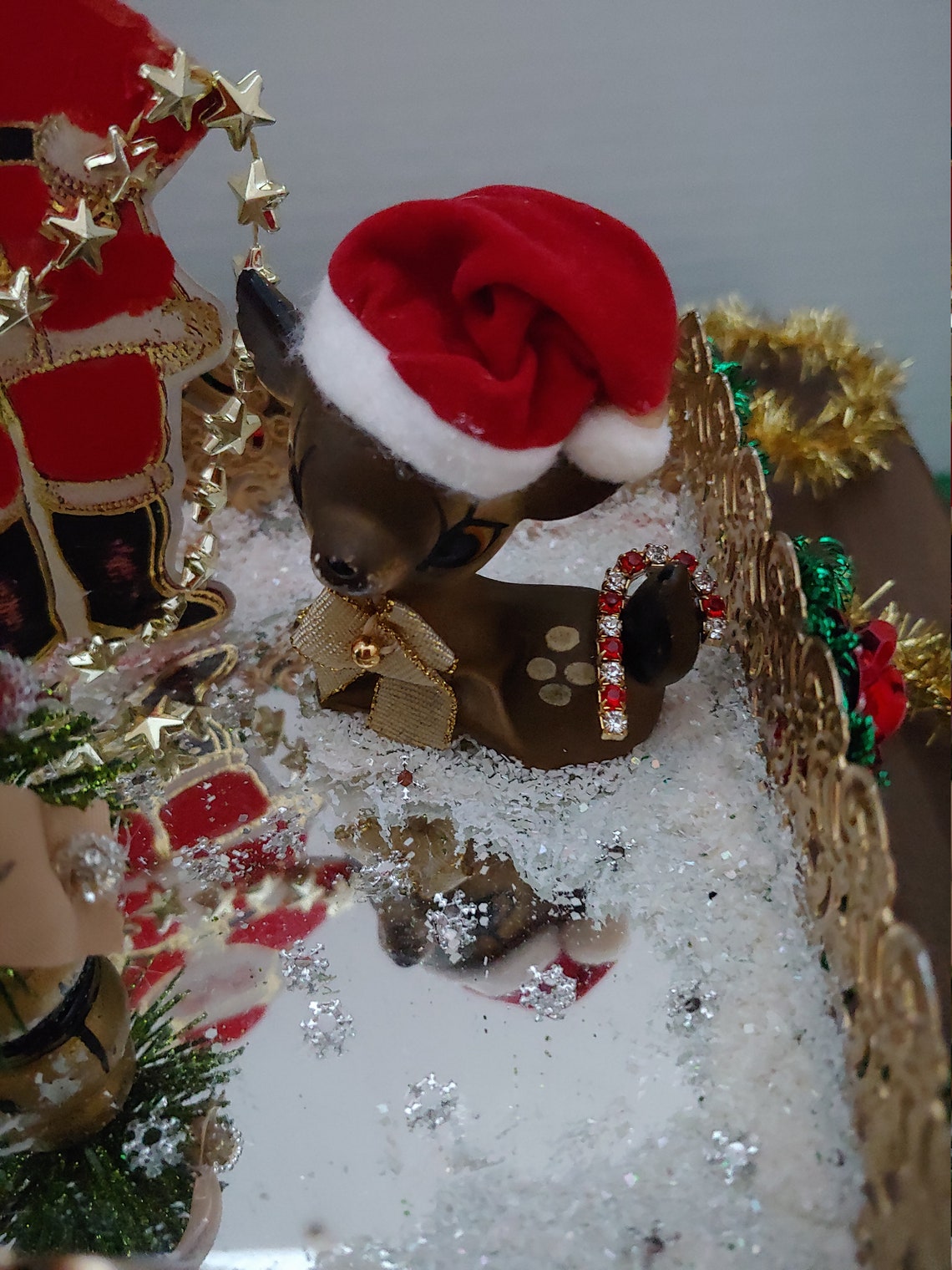 OOAK Christmas Holiday Décor Santa Deer Tree Vintage Elements - Etsy