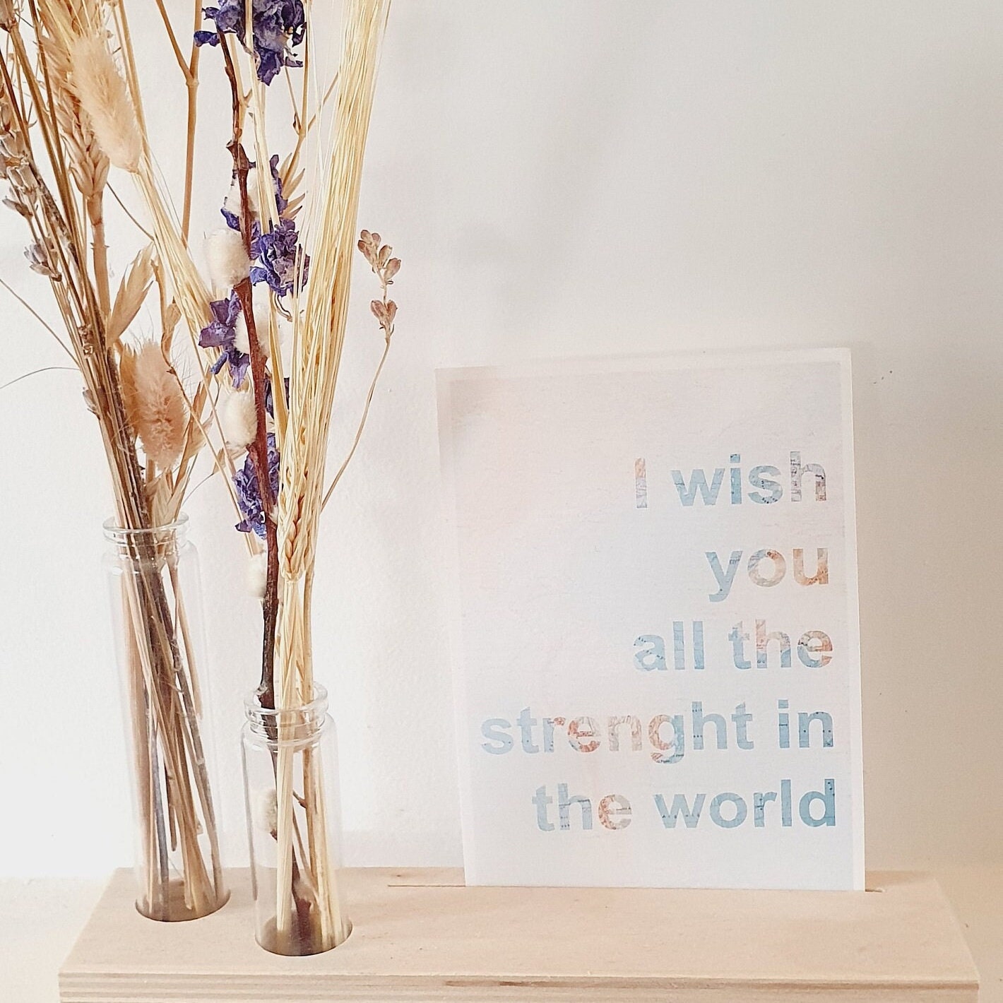 World Map Inspired Sympathy Postcard: Send Your Support With 'I Wish ...