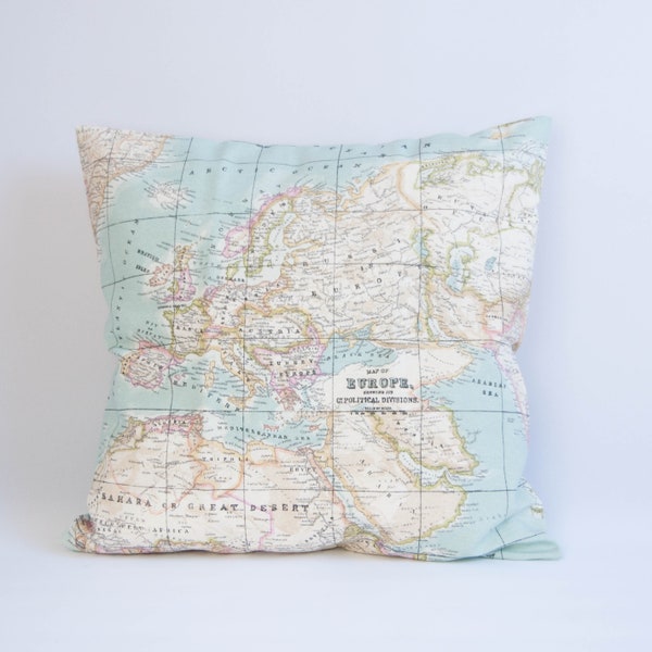 World Map Pillow - Etsy