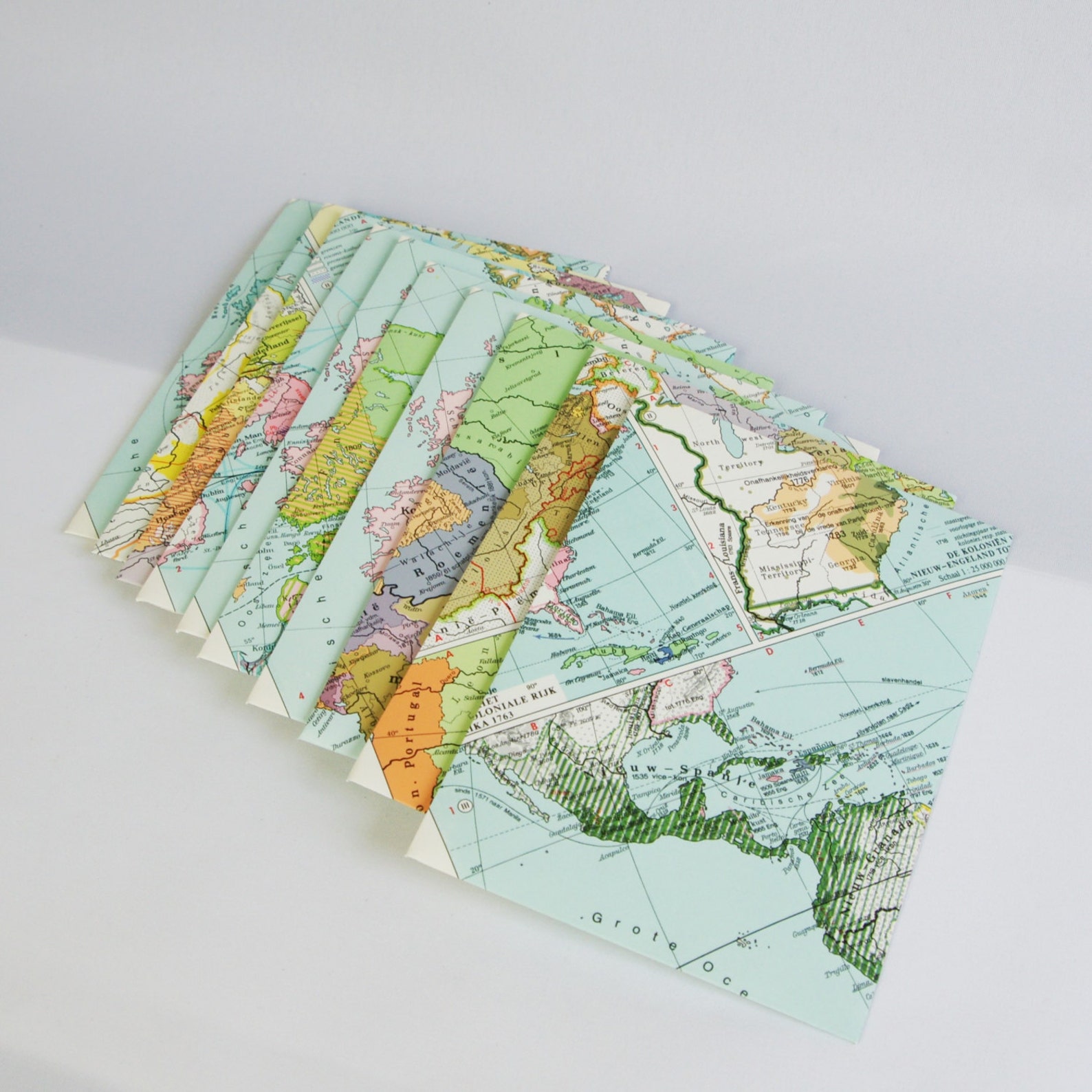 Set of 10 World Map Envelopes Wedding Invitation Envelopes - Etsy
