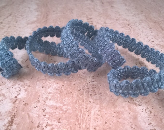 5 Yards 1/4" Navy Blue Braided Cord, Braided Gimp Trim, Scroll Braid ...