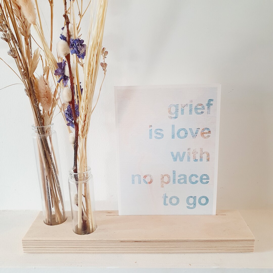 World Map Inspired Sympathy Postcard: Send Your Condolences With 'grief ...