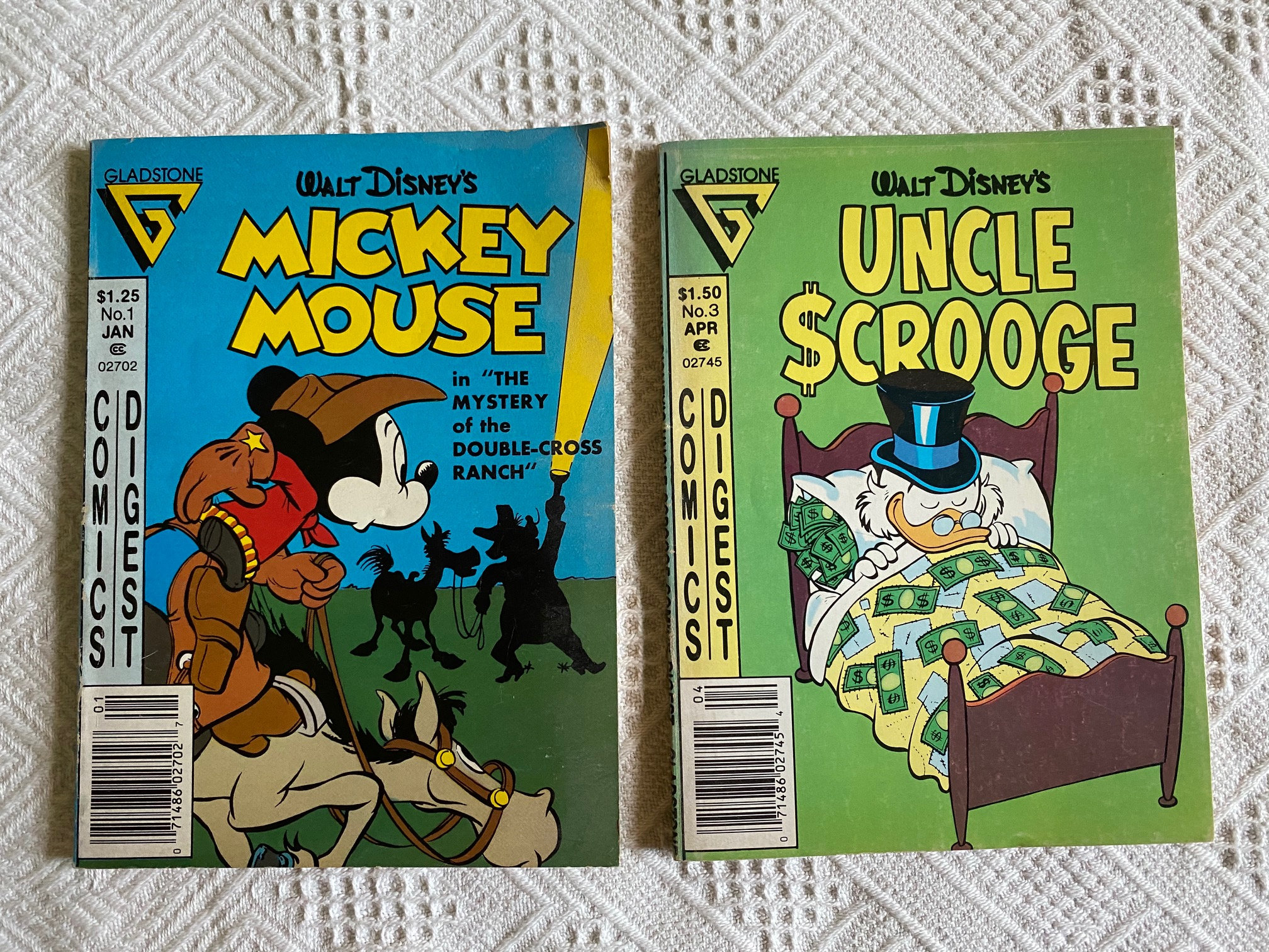 Vintage 1987 Mickey Mouse and Uncle Scrooge Gladstone Comics Digest Set ...
