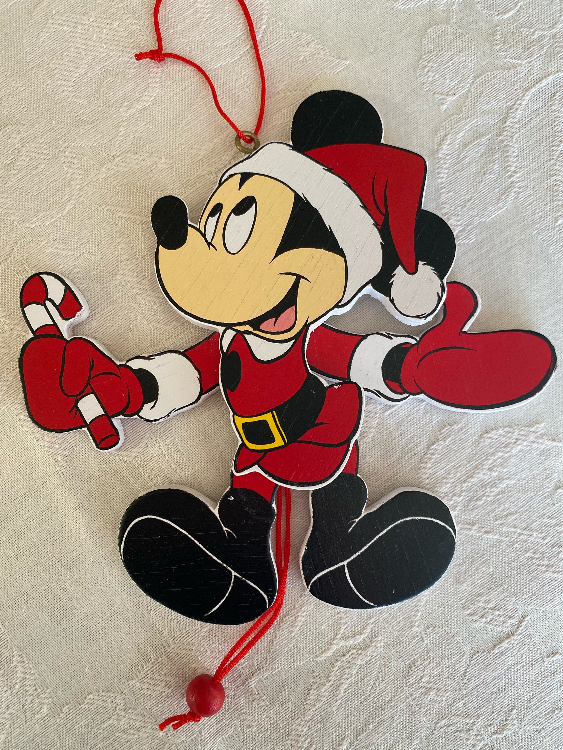 Disney Santa Mickey Mouse Moveable Christmas Holiday Ornament - Etsy