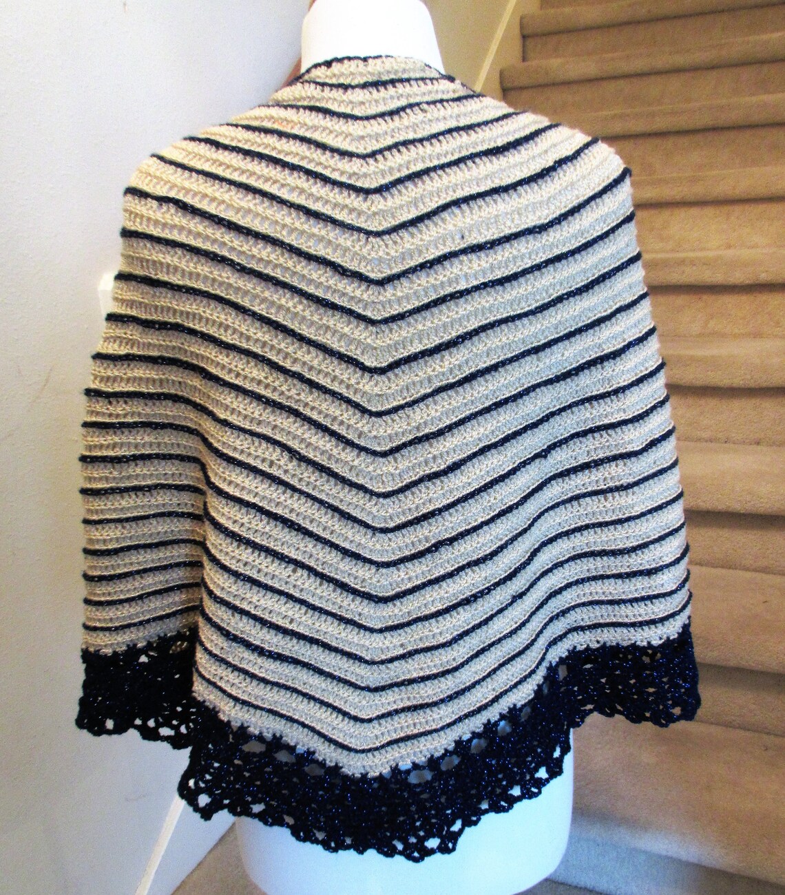 Crochet Shawl: Royal Lines Crochet Shawl - Etsy
