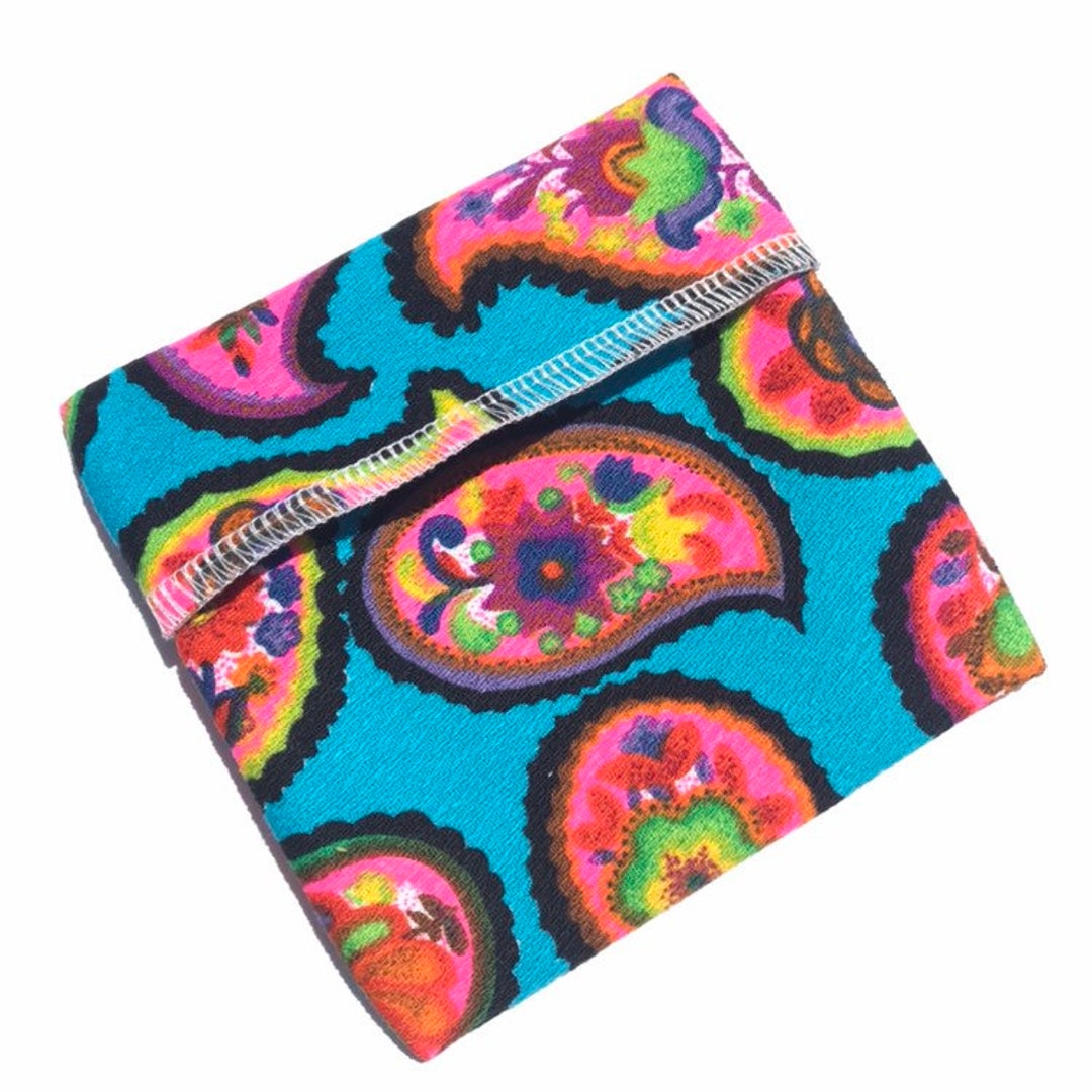 One 4.5 Pad Wrapper-pul Lining-neon Paisley Print - Etsy