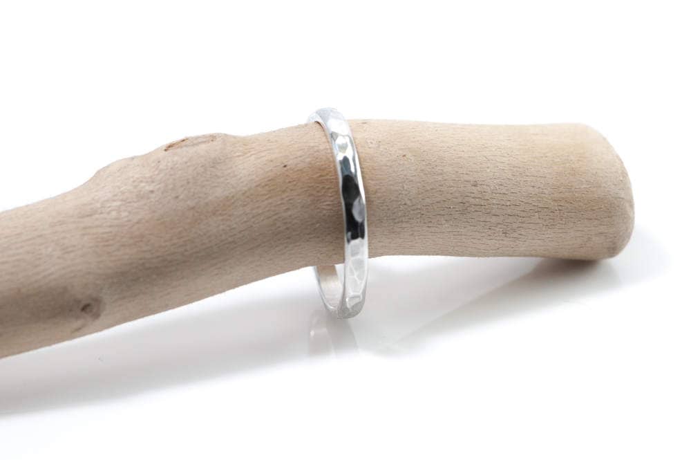 Hammered Silver Ring 925 Sterling Silver - Etsy UK
