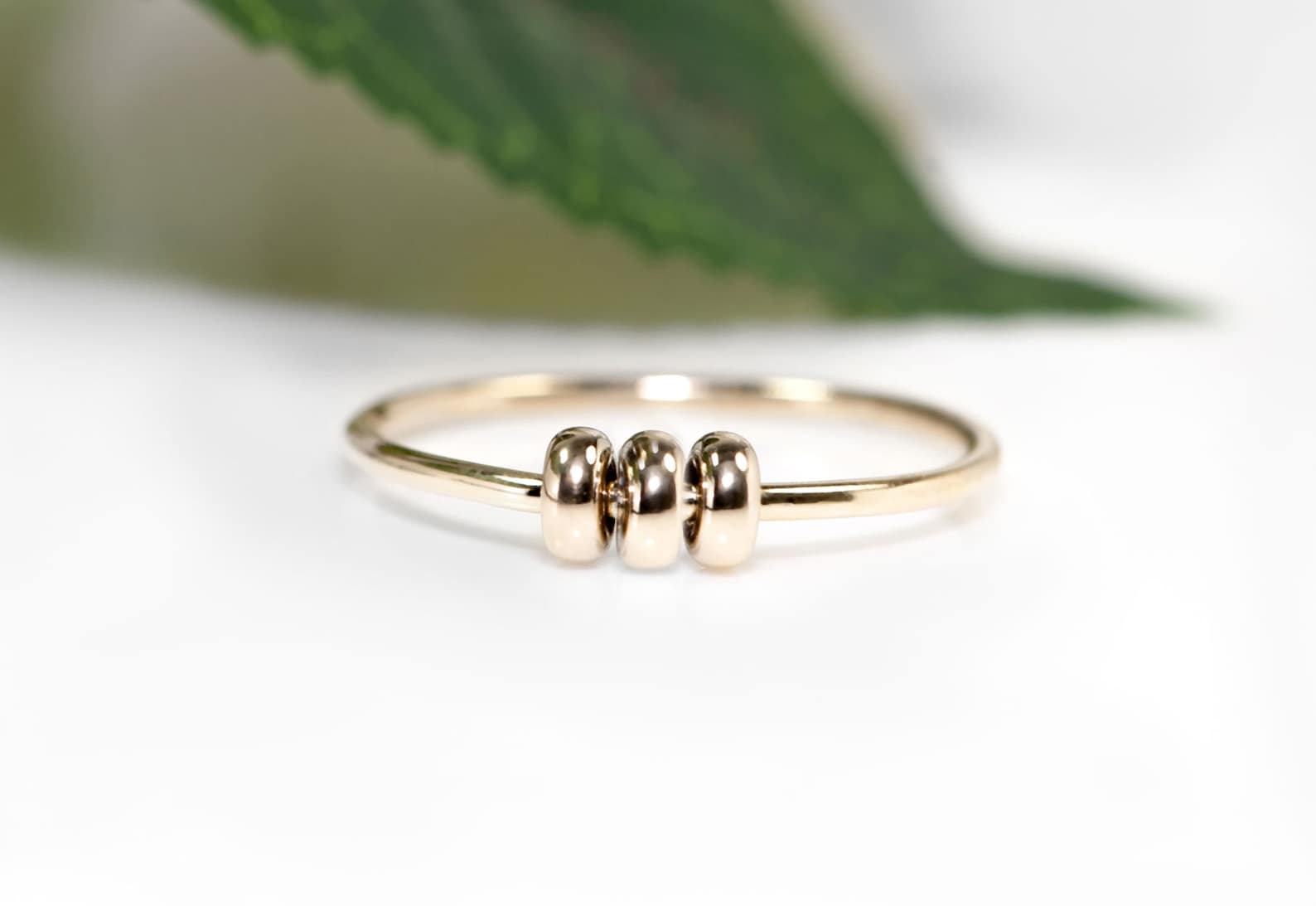 9ct Gold Fidget Ring Solid Gold Ring Spinner Rings Worry - Etsy UK