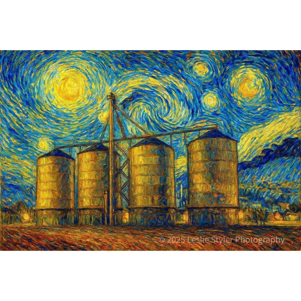 Print Phoenix Arizona Silo in Color Abstract, Landscape Photograph ...