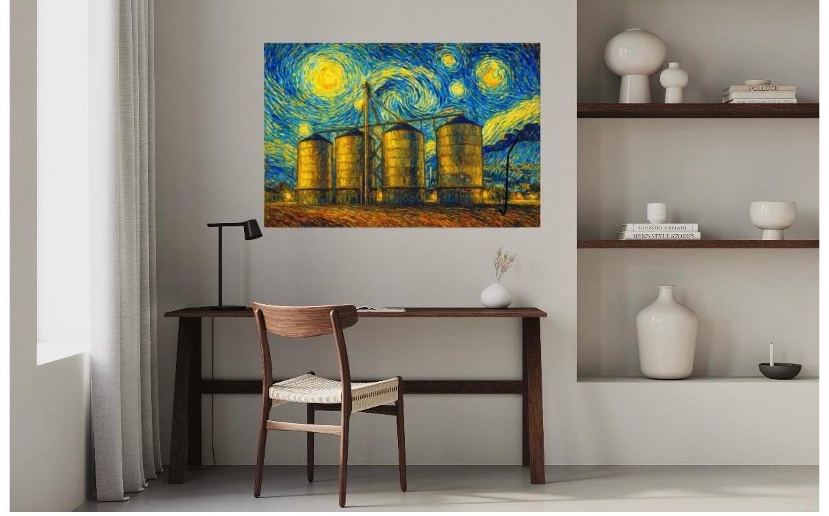 Print Phoenix Arizona Silo in Color Abstract, Landscape Photograph ...