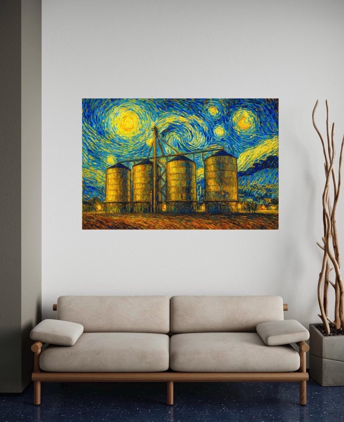 Print Phoenix Arizona Silo in Color Abstract, Landscape Photograph ...