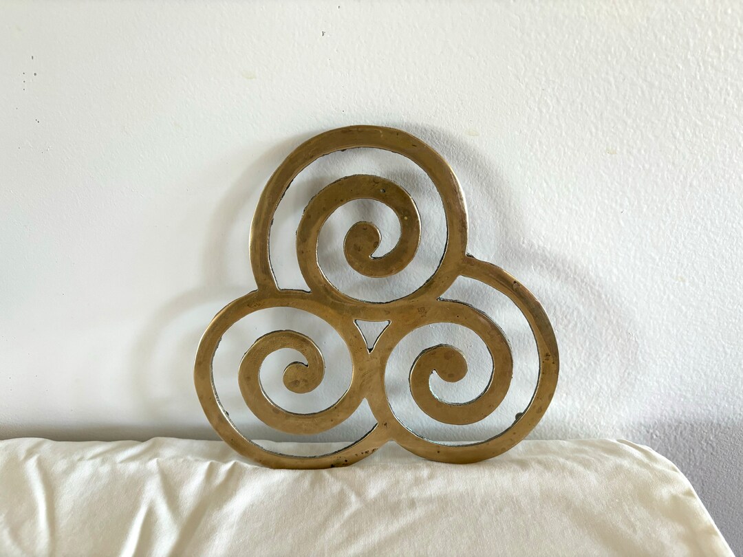 Vintage Brass Swirl Pattern Kitchen Trivet Wall Hanging Decor - Etsy
