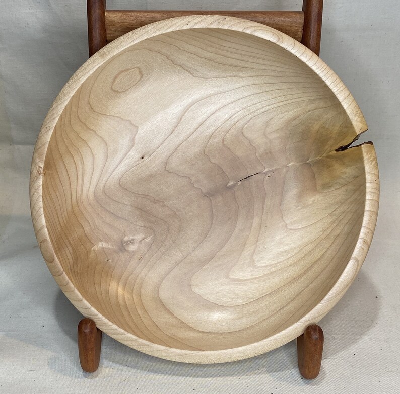 Maple Bowl With Bark Inclusion - Etsy