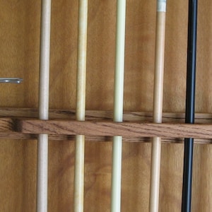 6 Pool Cue Wall Rack With Bridge Clip - Etsy