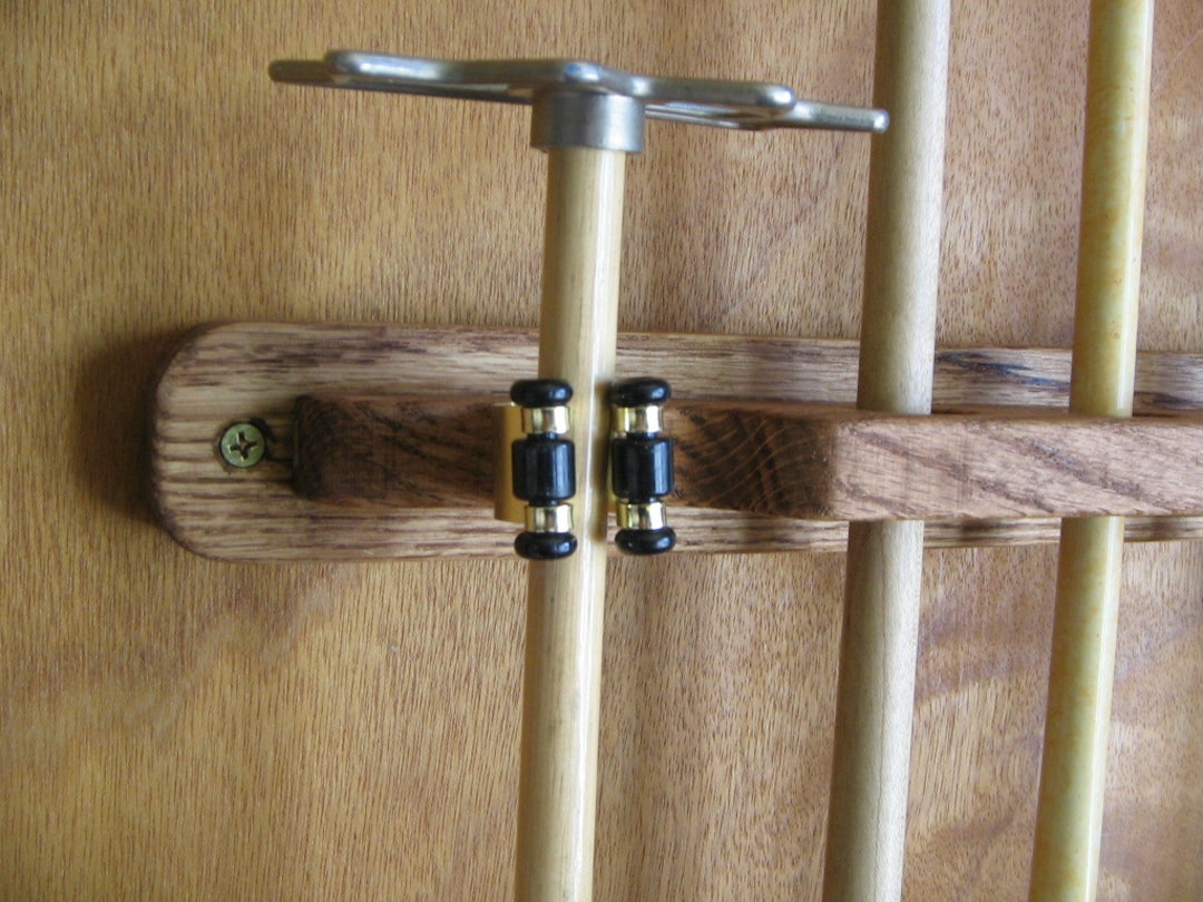 6 Pool Cue Wall Rack With Bridge Clip - Etsy