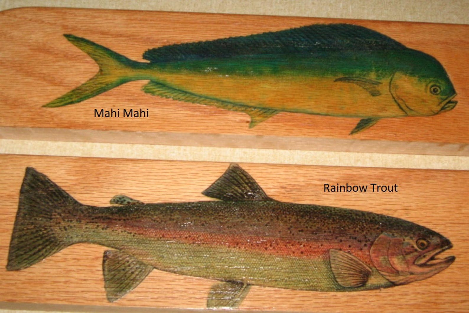 Oak Wall Mount Fishing Rod Rack - Etsy Canada