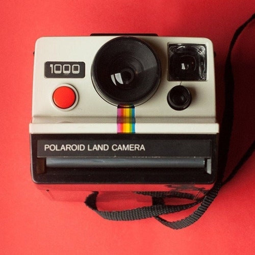 Vintage Polaroid Onestep SX-70 White Rainbow Stripe Instant | Etsy
