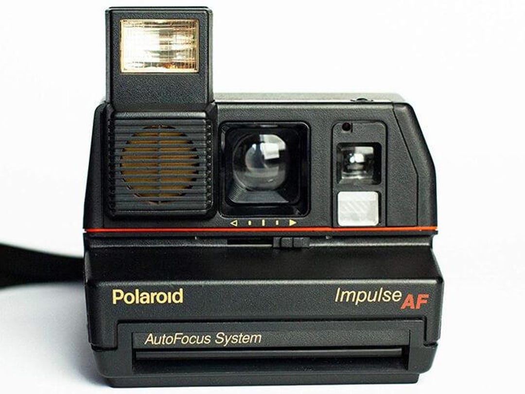 Old Fashioned Polaroid Impulse Autofocus Af Instant Film Camera Black ...