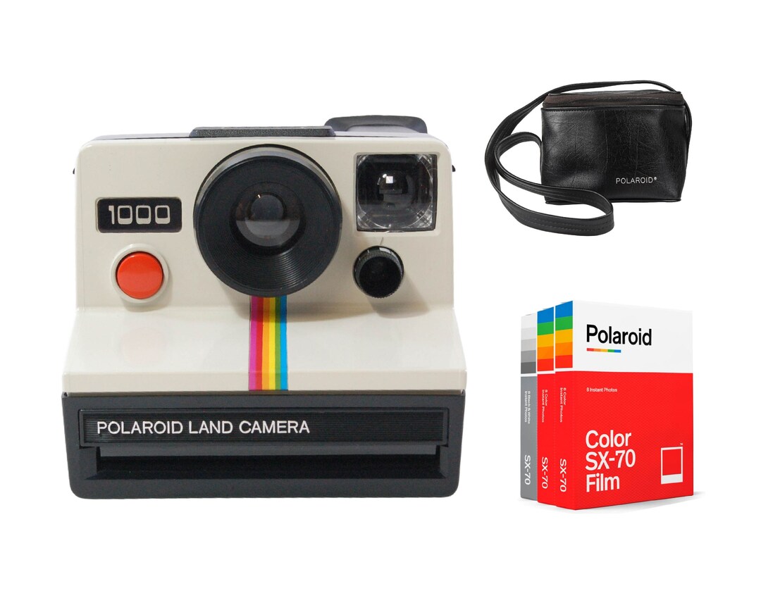 Retro Polaroid Camera Gift Set Vintage Onestep Land 1000, Polaroid 600 ...