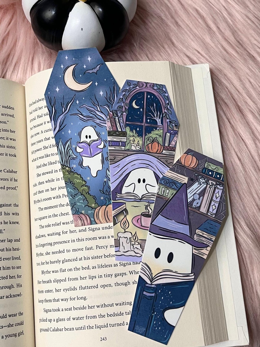 Spooky Ghost Bookmark | Halloween Bookmark | Spooky Decor| Halloween ...