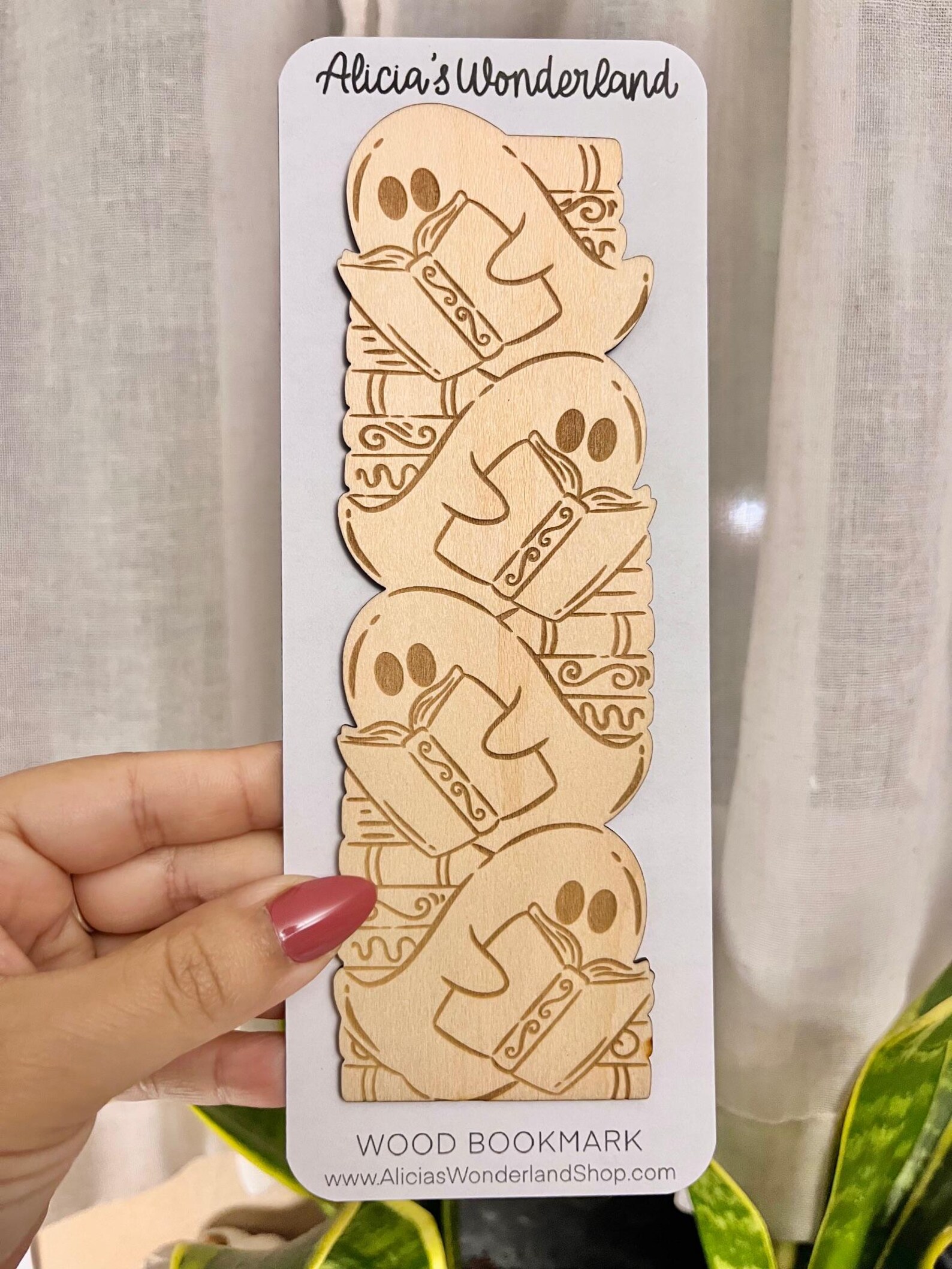 Ghost Wood Bookmark| Spooky Bookmark| Book Lover Gifts| Unique ...