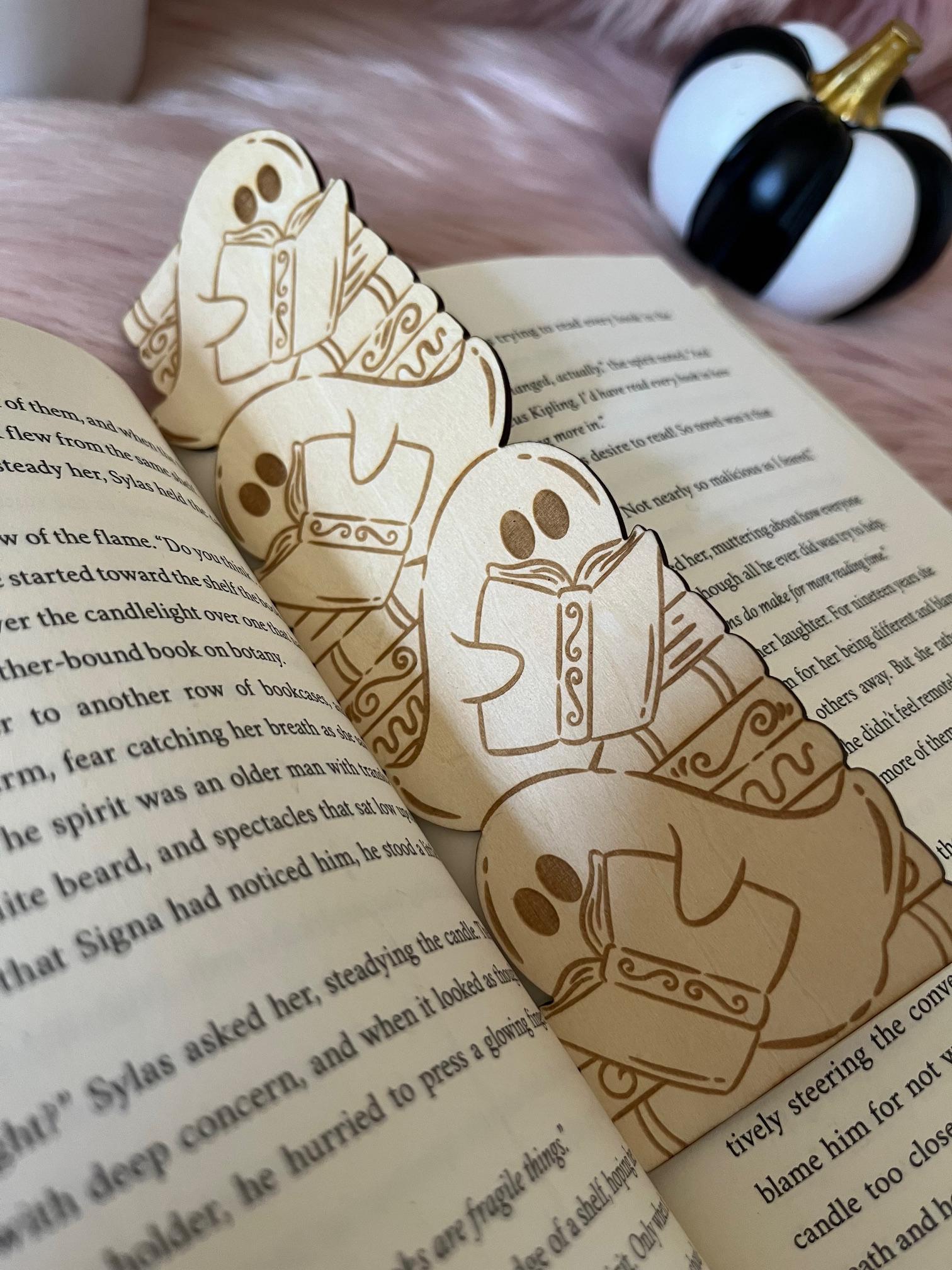 Ghost Wood Bookmark| Spooky Bookmark| Book Lover Gifts| Unique ...