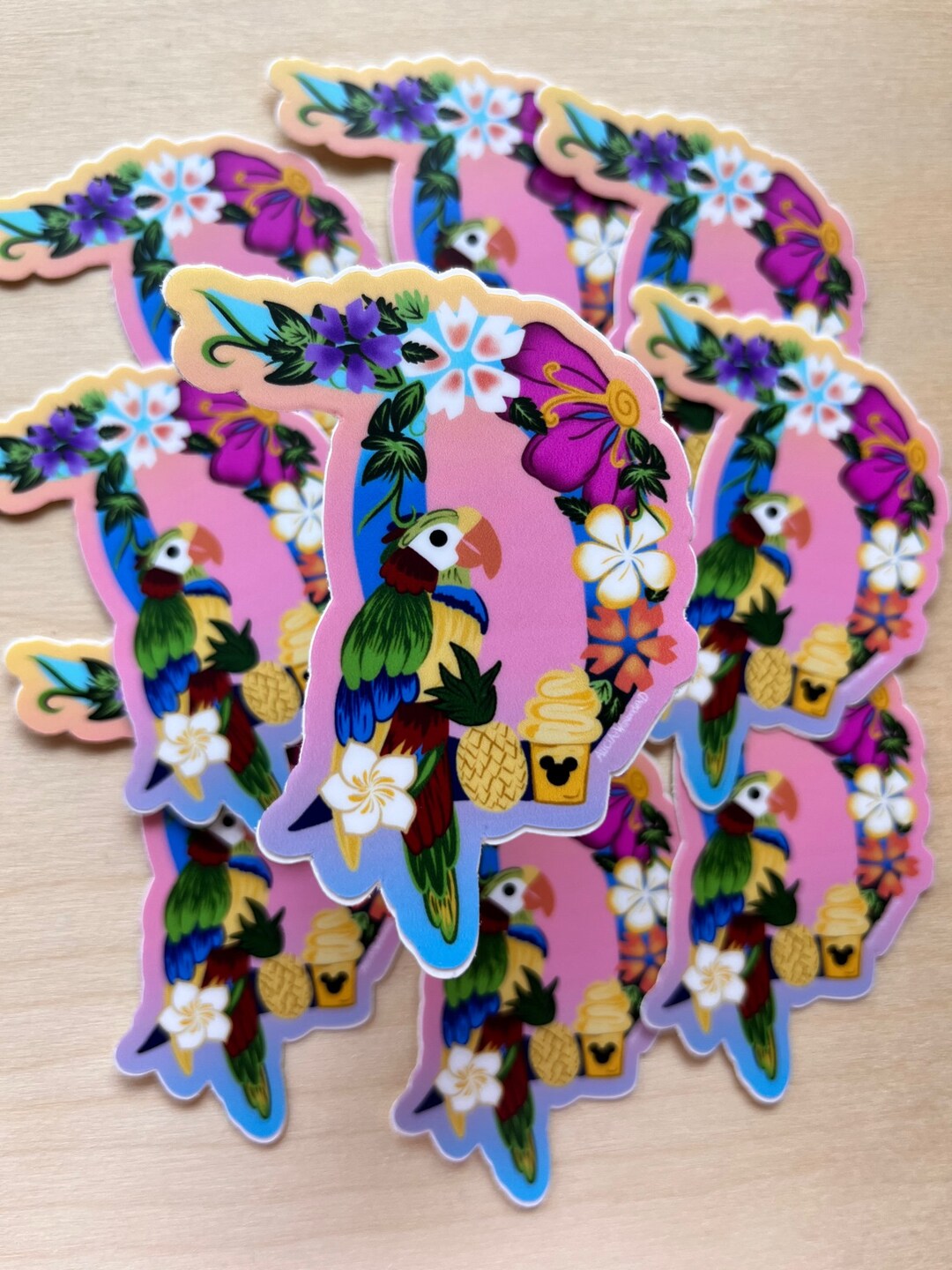 Rainbow Tiki Bird Vinyl Sticker | Tropical Bird Sticker | Fan Art ...