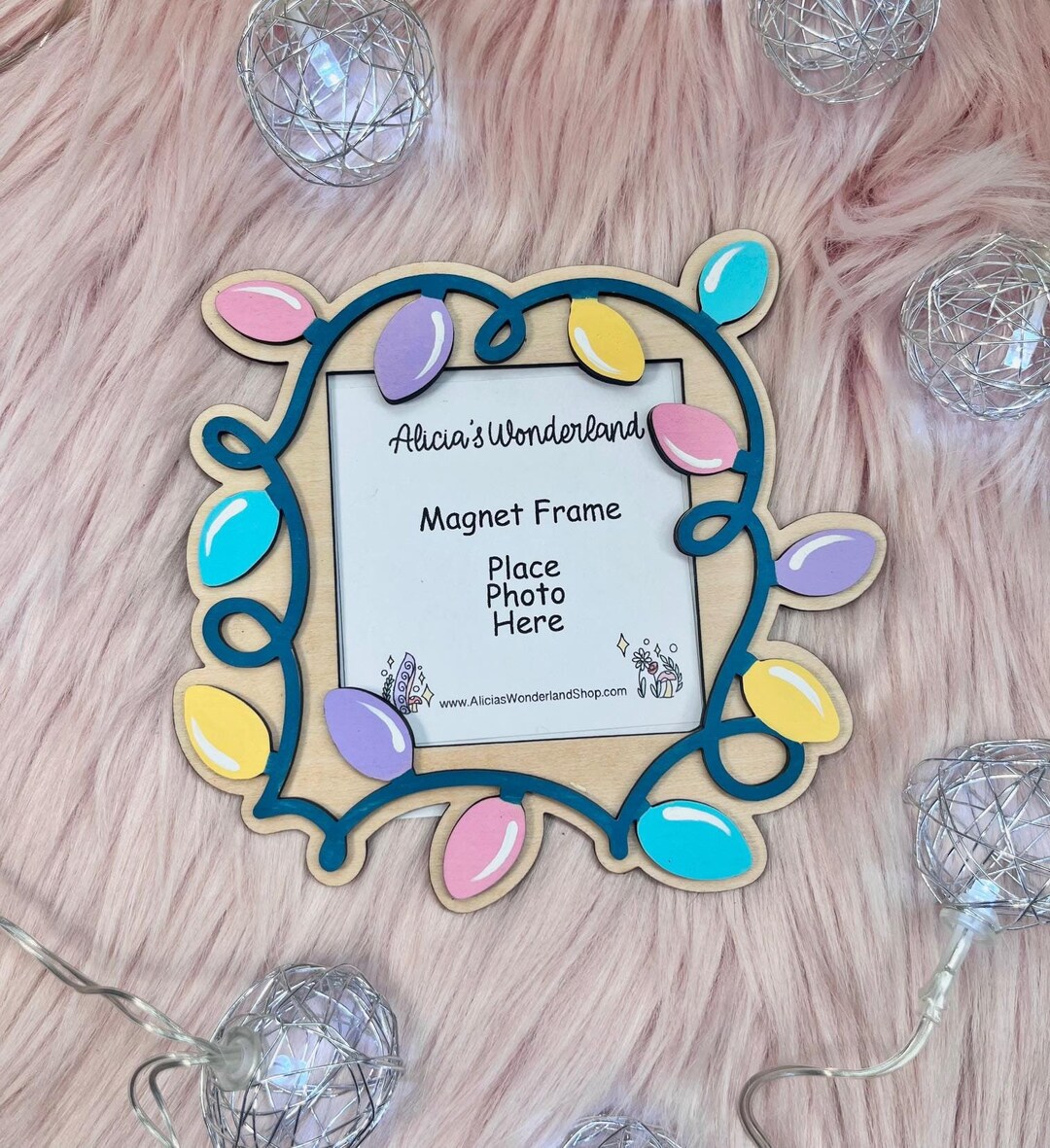 Twinkle Lights Magnet Photo Frame| Decorative Frame for Fridges| Small ...