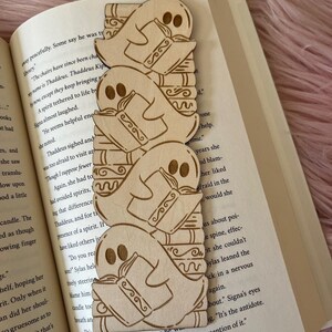 Reading Ghost Wood Bookmark Spooky Halloween Bookmarks Book Lover Gifts ...