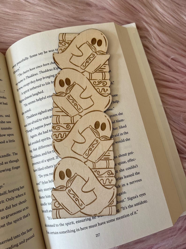 Ghost Wood Bookmark| Spooky Bookmark| Book Lover Gifts| Unique ...