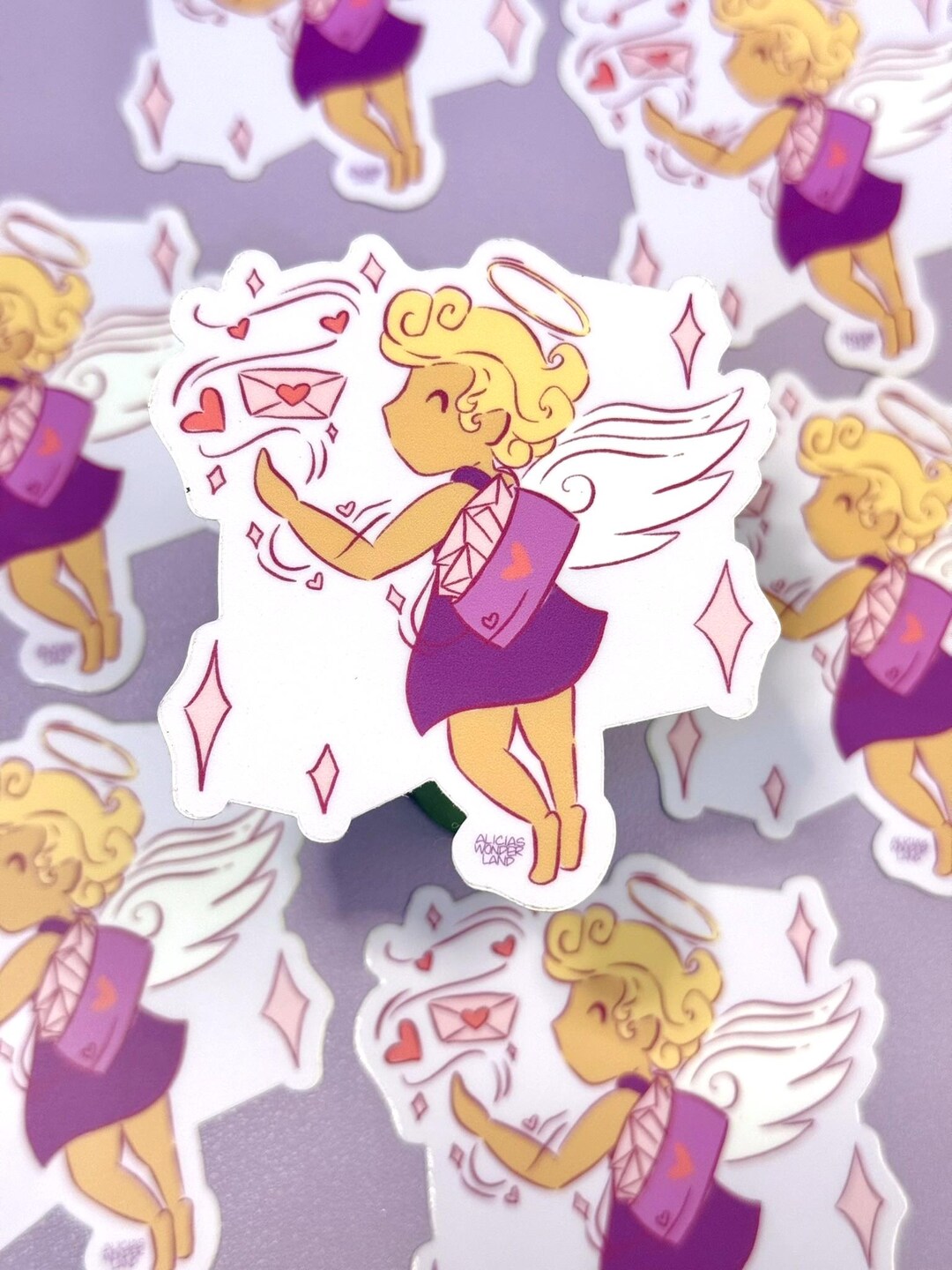 Cupid's Letters Sticker| Waterproof Dishwasher Safe Sticker| Laptop ...