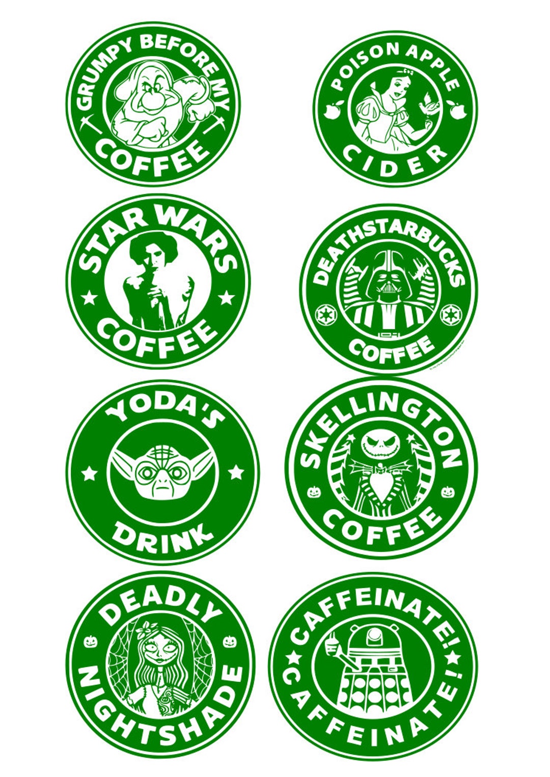Funny Starbucks Coffee Logos SVG FILE ONLY - Etsy UK
