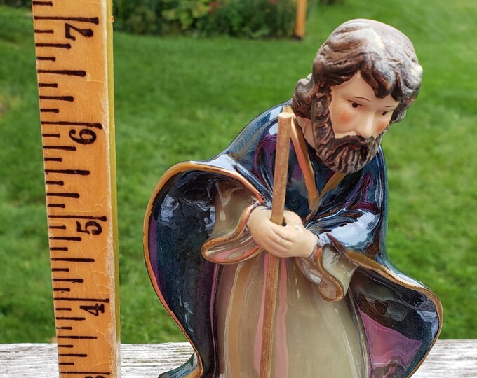 Joseph With Staff Figurine Nativity Replacement Piece, Ceramic ...