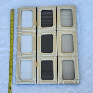 Tri-fold Hinged Collage Picture Photo Frame, Fits 9 Wallet Sized ...