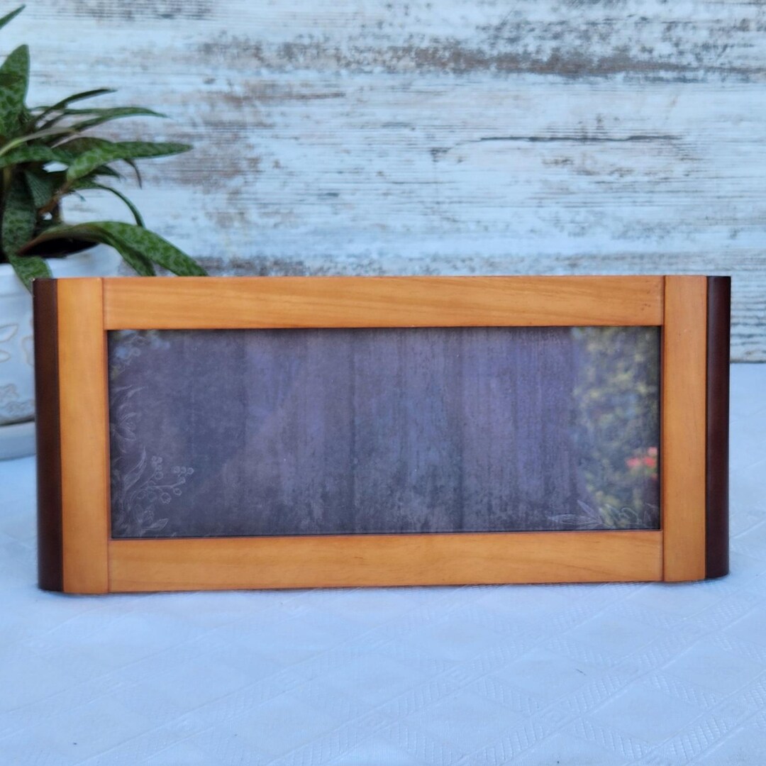 Two Tone Panoramic Wooden Picture Frame by Rare Woods Thailand for a 3 ...