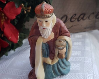 Wise Man King Magi Ceramic 5.5 Inch Figurine, Wiseman Nativity Set ...