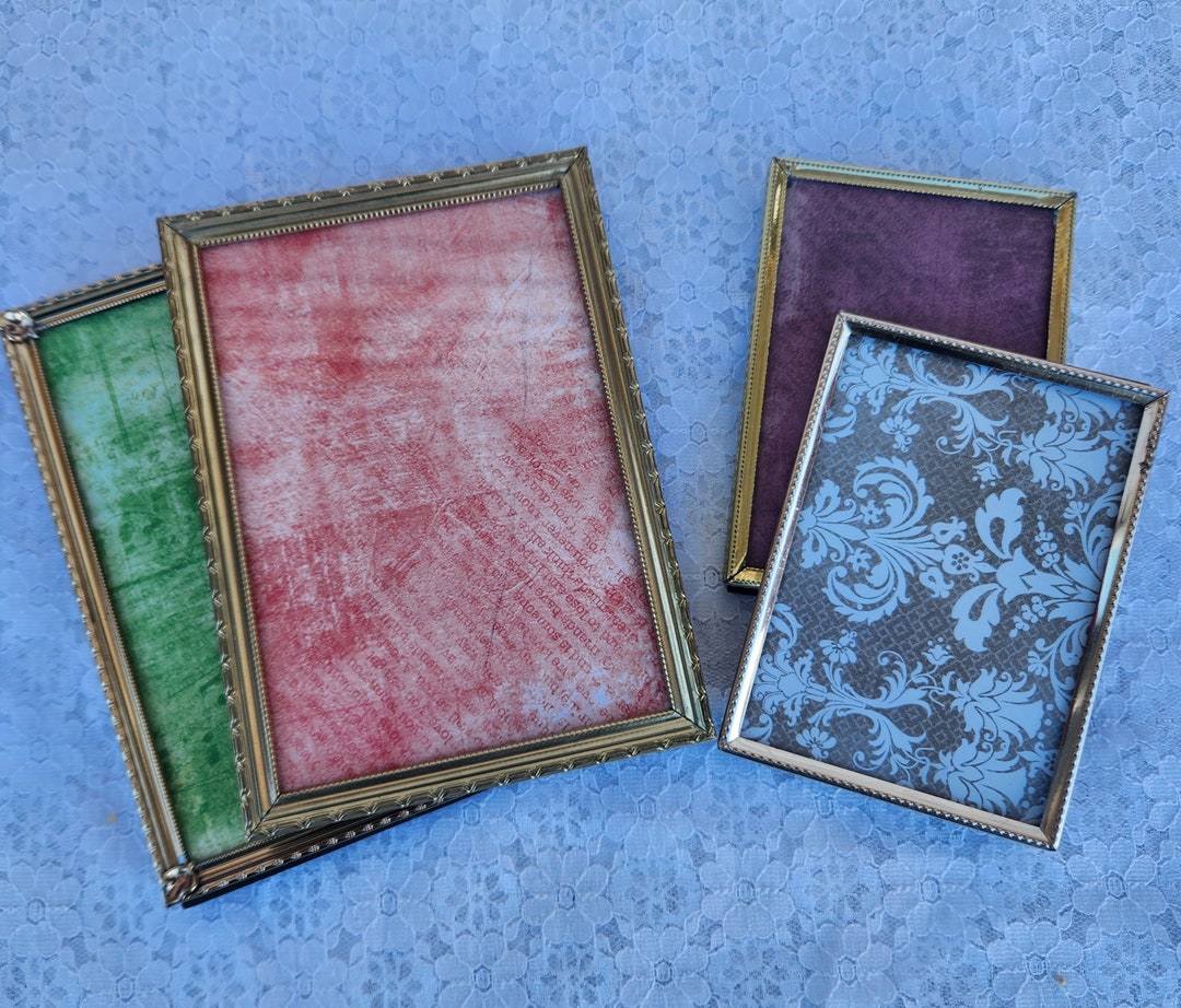 Four Ornate Gold Tone Vintage Picture Frames With Glass Fits - Etsy