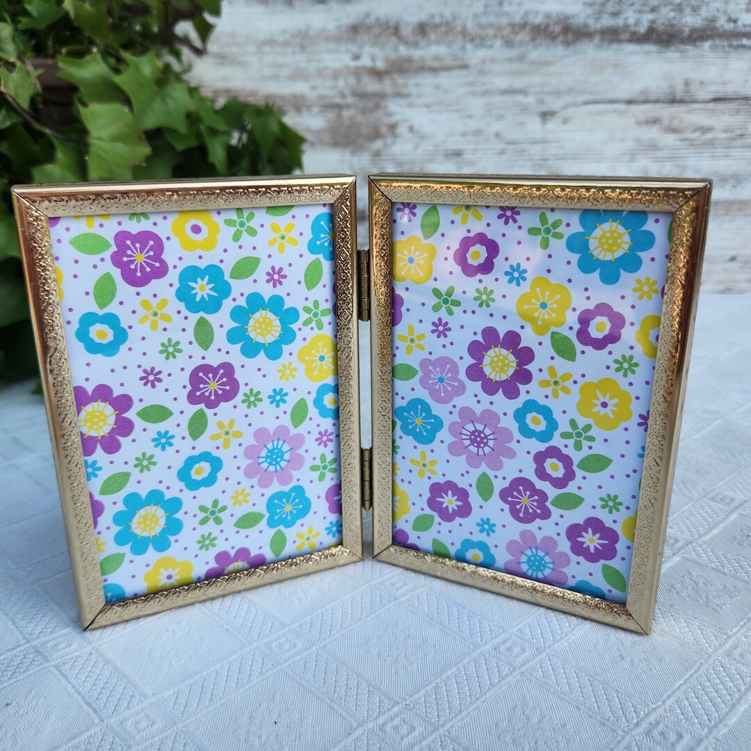 Double Hinged Picture Frame Bi Fold Intercraft Regal Gold - Etsy
