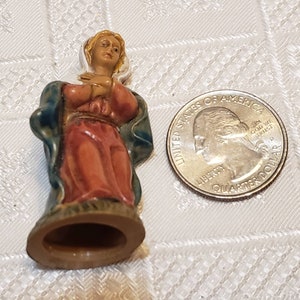 Miniature Small Virgin Mary, 1-7/8 Inch Figurine Polymer Plastic ...