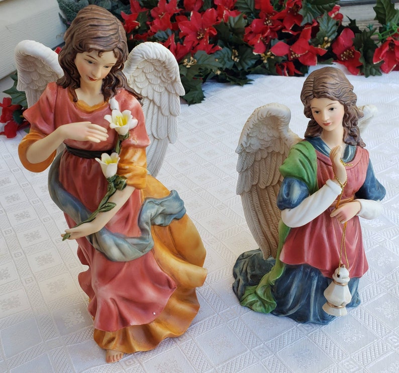 Grandeur Noel O'well Nativity Angels Large Figurines - Etsy
