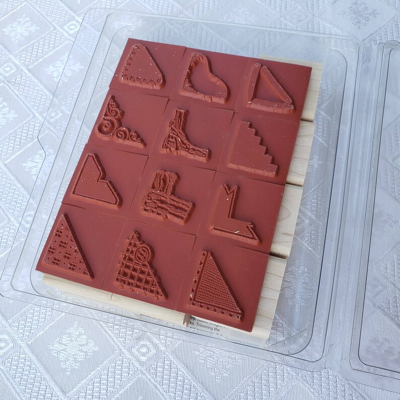 Stampin up CREATIVE CORNERS 1998 Wood Mounted Rubber Stamps - Etsy