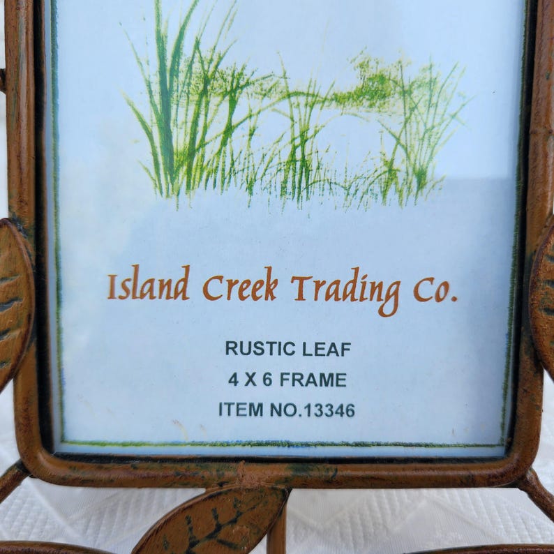 Rustic Leaves Bronze Picture Frame for 4x6 Inch Photo by Island Creek ...
