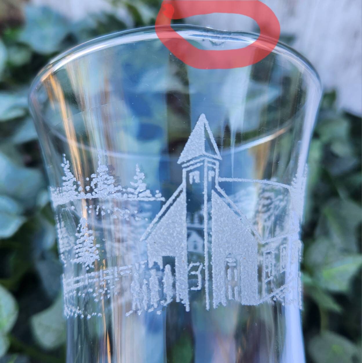 Tall Votive Cups CHURCH in the WILDWOODS one Has Larger - Etsy