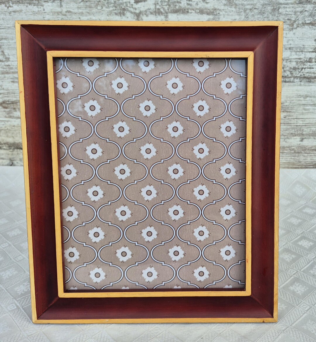 Picture Frame Burgundy and Tan Two Tone Wooden for 8x10 Inch Photo - Etsy