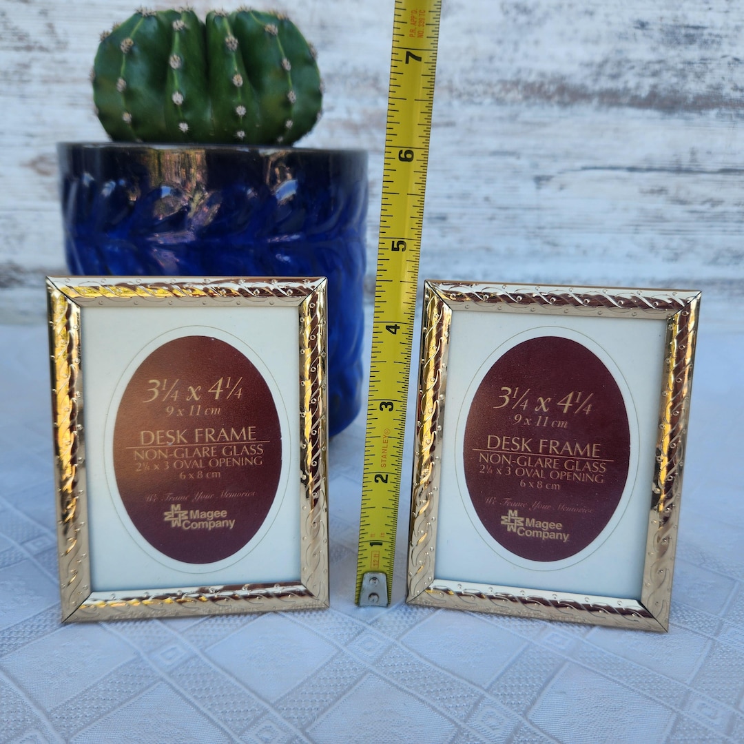 Two Wallet Size Picture Frames, New Vintage Set of Two, Gold Tone by ...