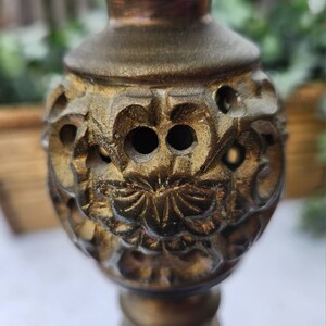 Ornate Brass Lamp Bases, Can Use as Candlesticks Home Accents, Set of ...