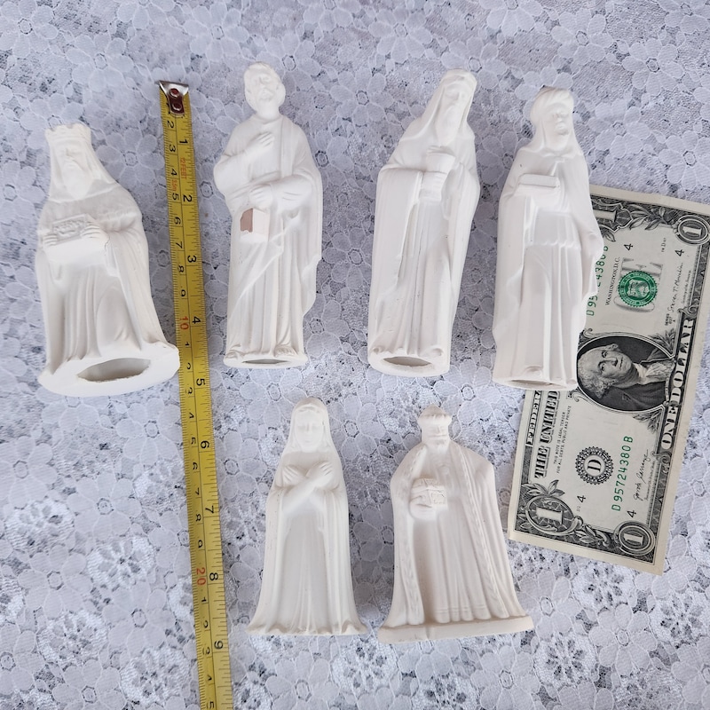 White Plaster Nativity - Etsy