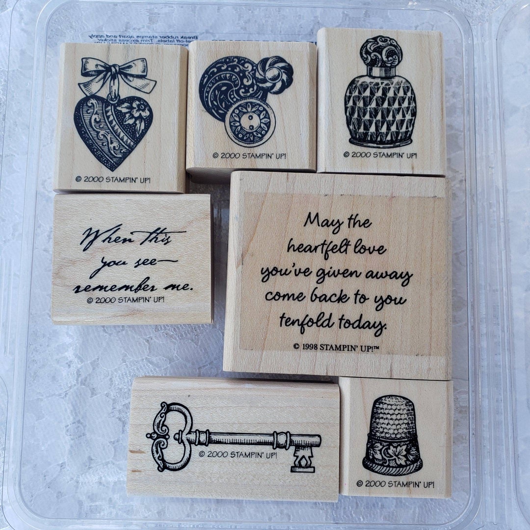 Stampin up Vintage Look Stamp Set ANTIQUE COLLECTIBLES 2001 Stamping ...