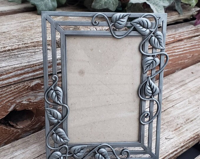 Silver Ornate Floral Vines Leaves Metal Picture Frame With - Etsy